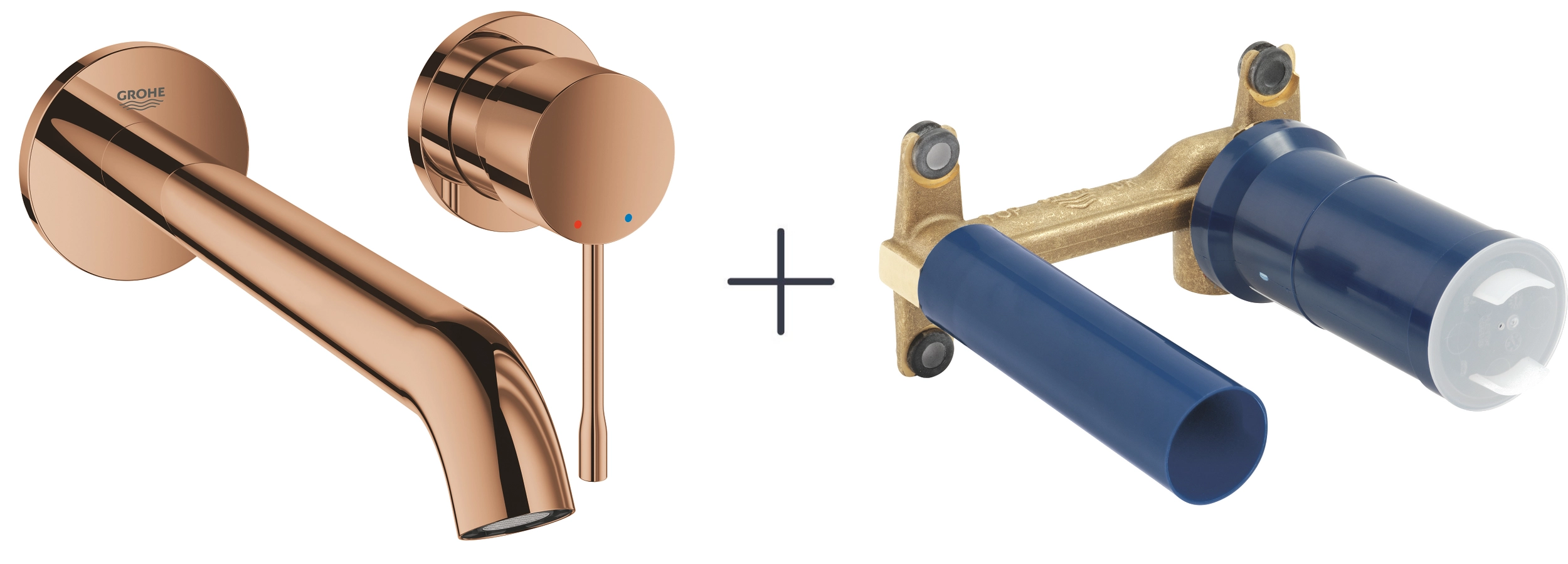 Zestaw Grohe Essence 2-otworowa bateria umywalkowa + element podtynkowy ...