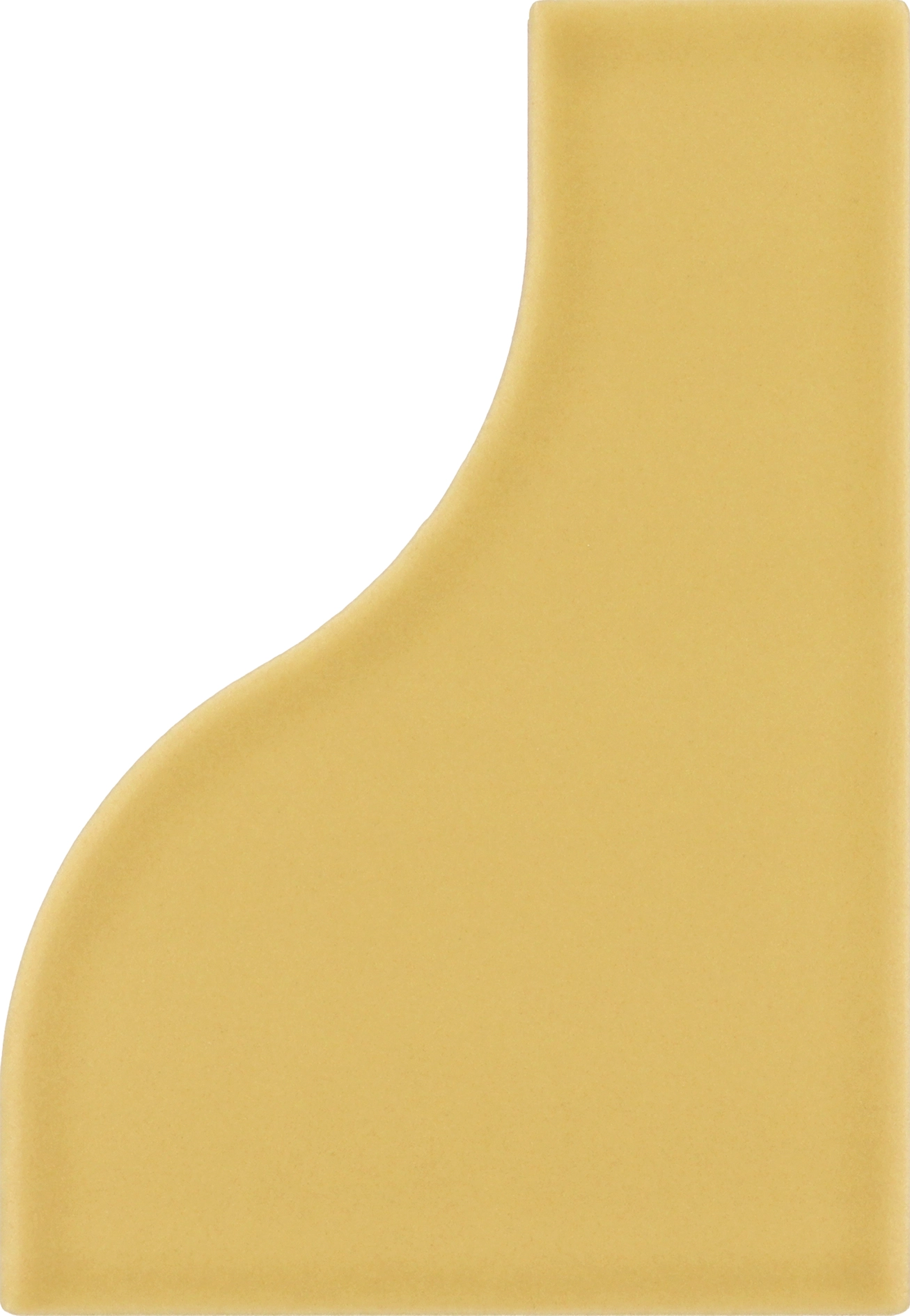 Equipe Curve Yellow Mat 8,3 x 12 cm - płytka ceramiczna 28859 żółty | Banyo.pl