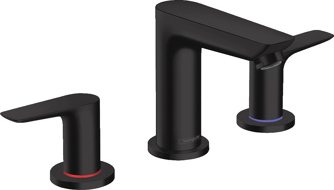 Hansgrohe Talis E 3-otworowa bateria umywalkowa z cięgłem Czarny Matowy ...