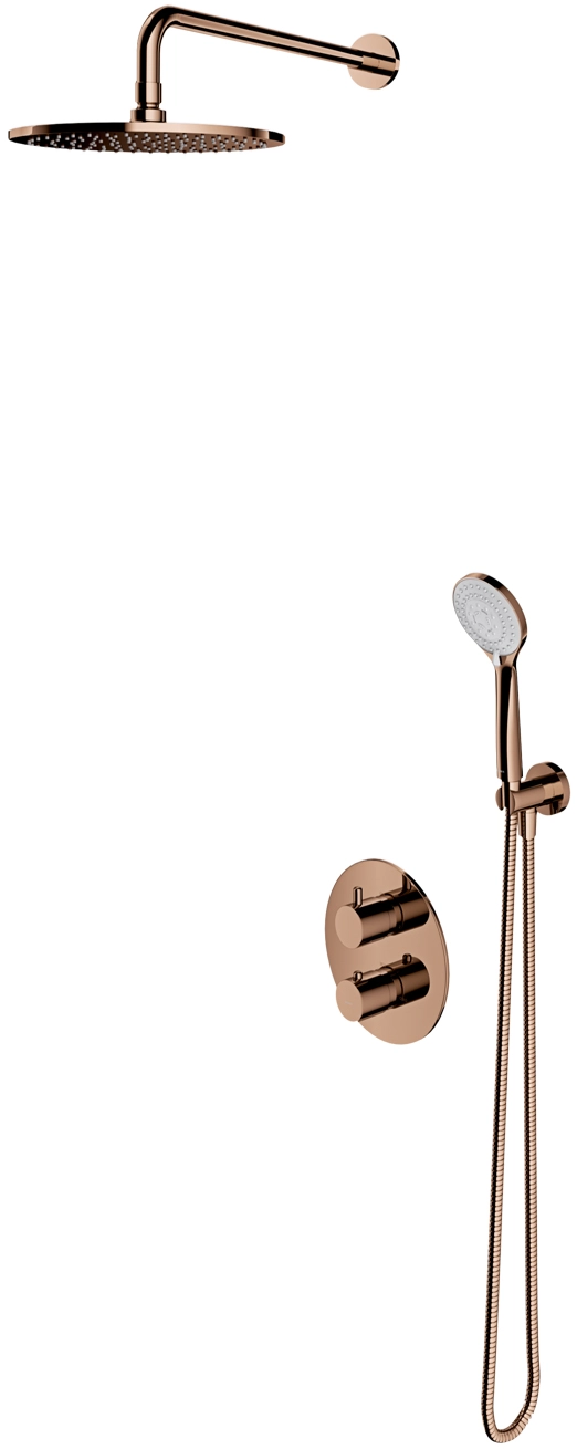 Omnires Y termostatyczny system prysznicowy podtynkowy SYSYT05CP, miedź ...