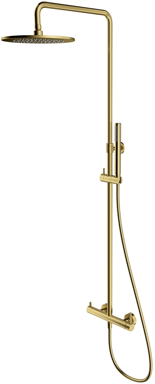 Omnires Y system prysznicowy natynkowy mosiądz szczotkowany Y1244MBSB ...