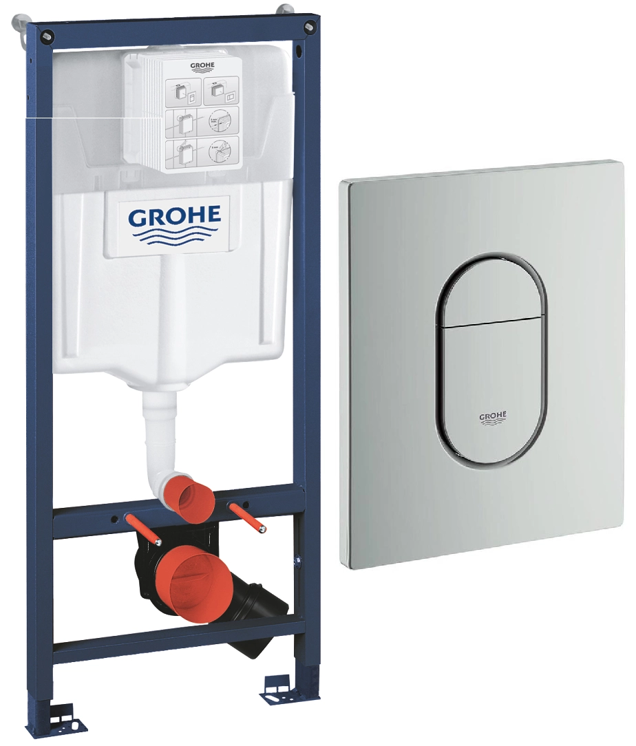 Zestaw Grohe Rapid SL stelaż podtynkowy do montażu WC + Grohe Arena ...