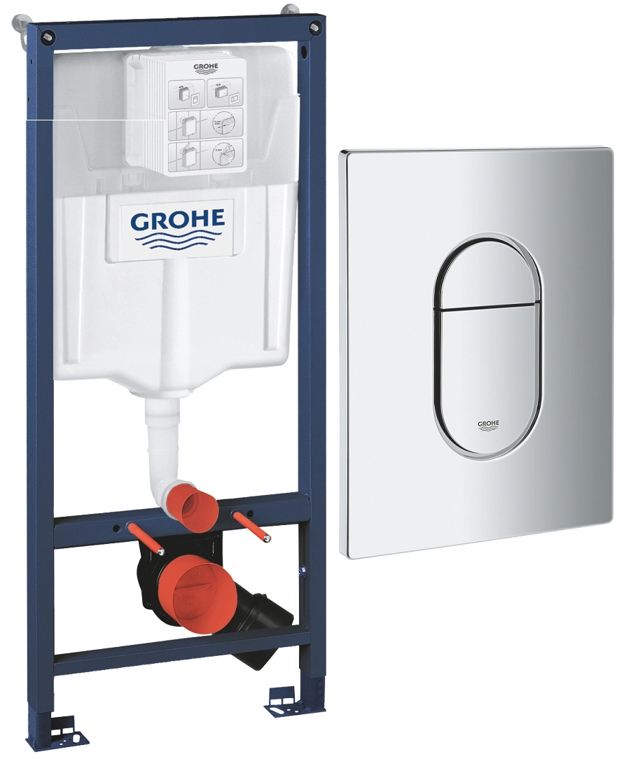 Zestaw Grohe Rapid SL stelaż podtynkowy do montażu WC + Grohe Arena ...