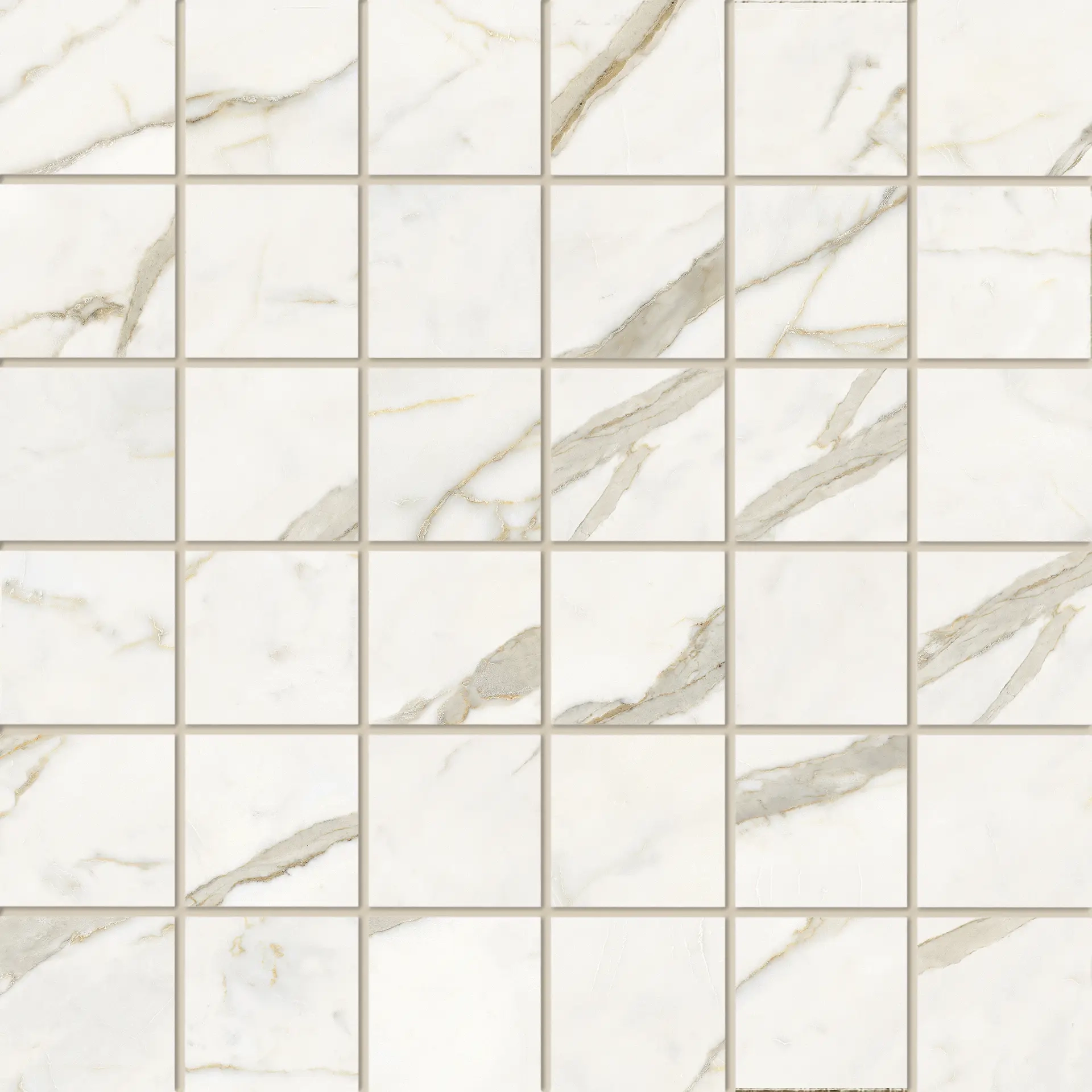 Italgraniti Marble Touch Calacatta Top Mosaico Satyna 30 x 30 cm - mozaika gresowa MT023MA ...
