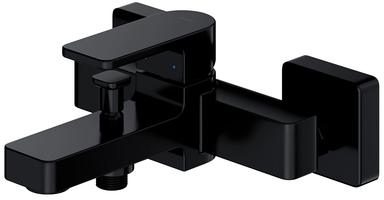 Omnires Baretti bateria wannowa ścienna natynkowa czarny mat BA7830BL ...