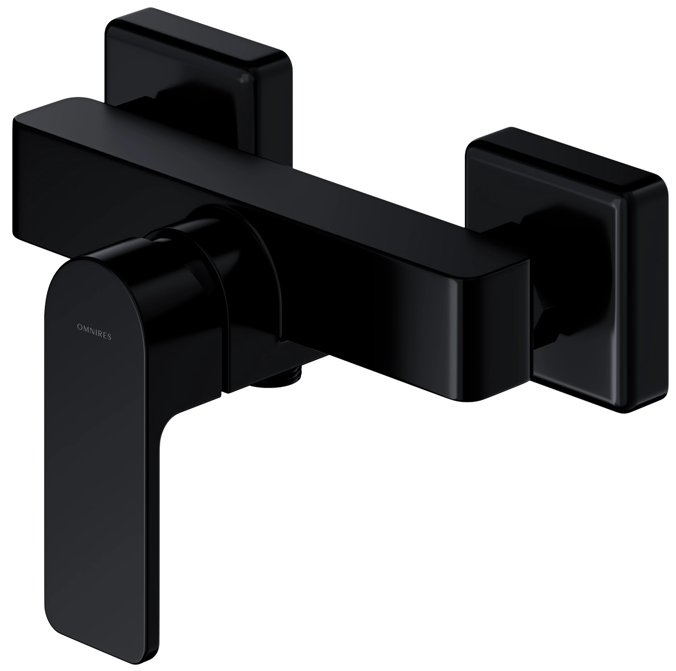 Omnires Baretti bateria prysznicowa ścienna natynkowa czarny mat ...