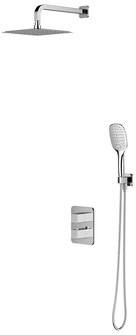 Omnires Slide termostatyczny system prysznicowy podtynkowy chrom ...