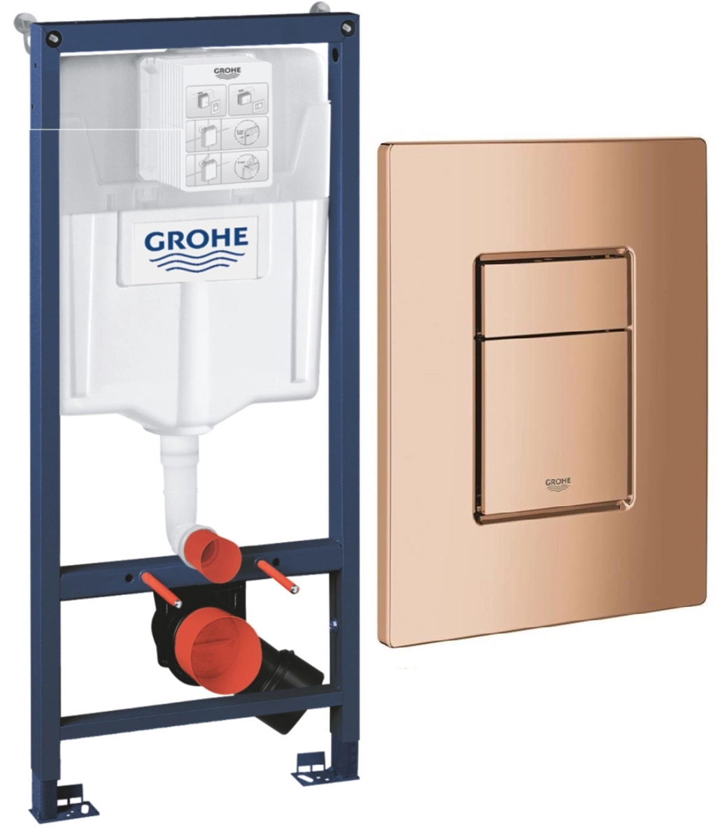 Zestaw Grohe stelaż podtynkowy RAPID SL do WC wiszącej z puszką ...